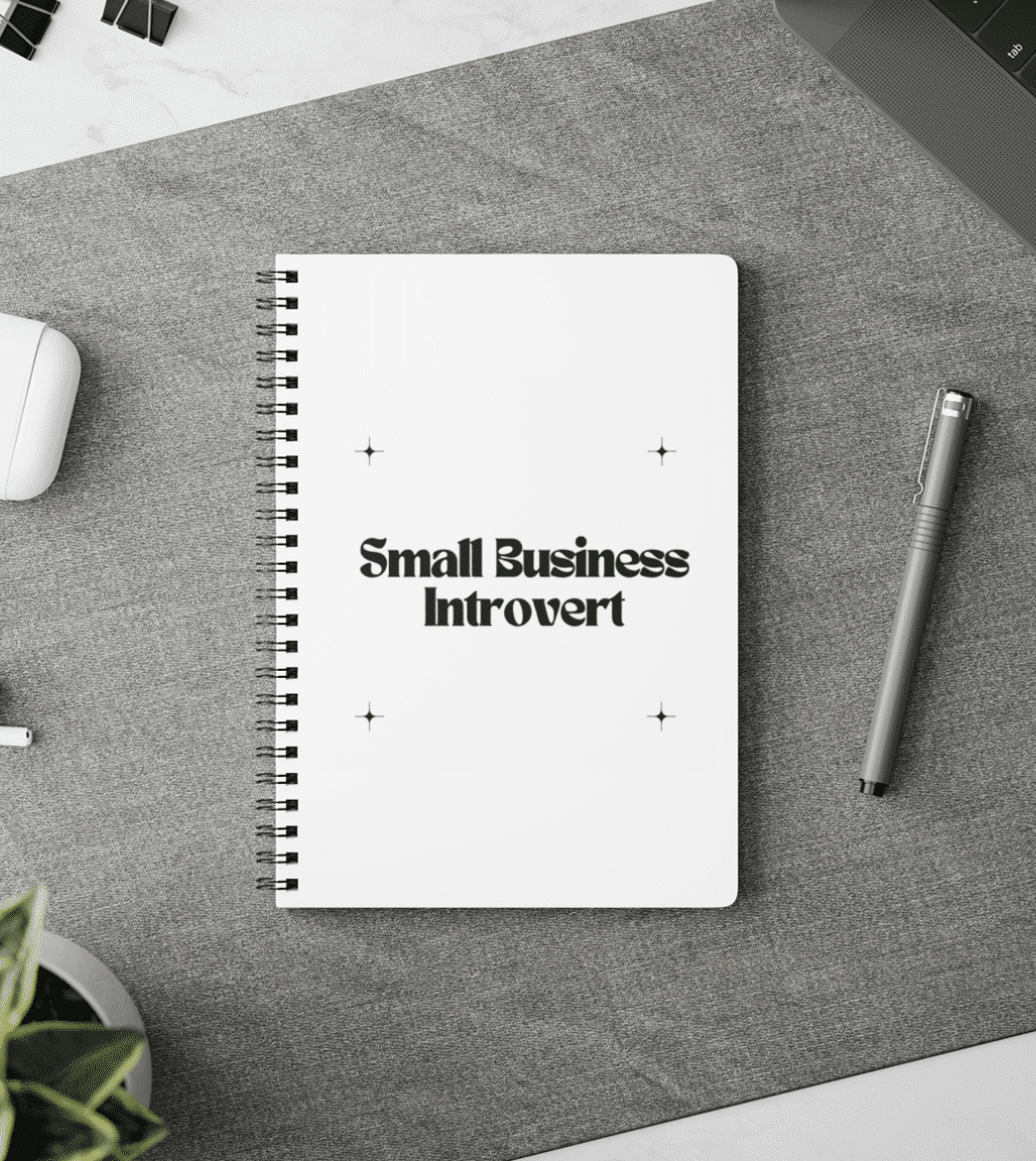 Small Business Introvert Notebook - I Do Handmade